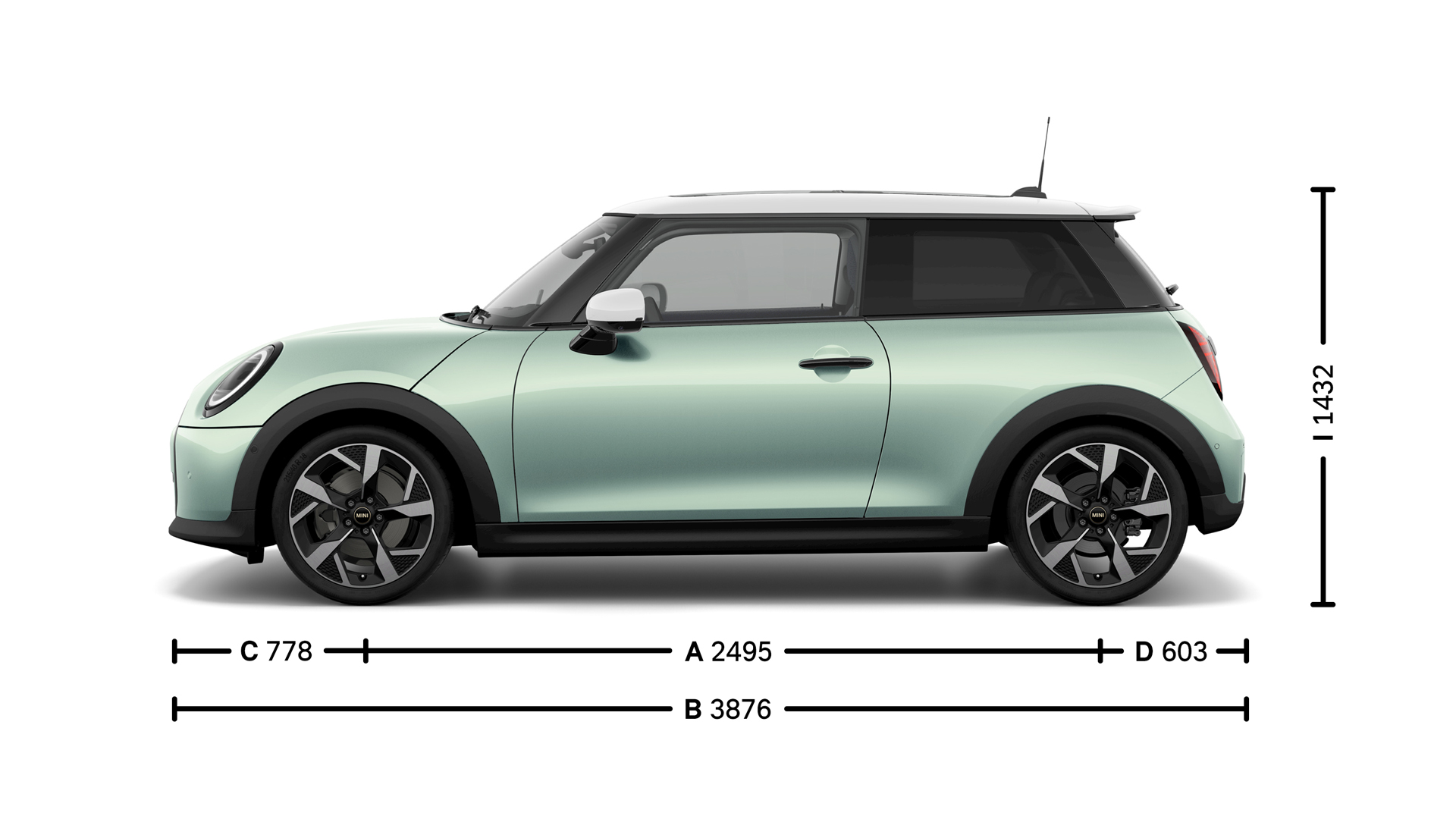 MINI Cooper 3도어 - 치수